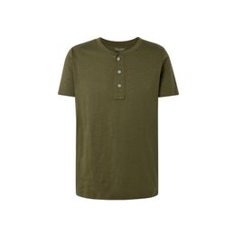 Tchibo - Kurzarm-Henley - Herren - Gr. M - khaki