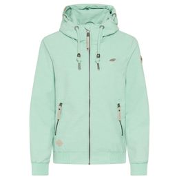 Ragwear Damen Outdoorjacke "NUGGIE O", gr&uuml;n, Gr. S, kontrastfarbene Details, unifarben, Web, Obermaterial: 100% Polyester, Jacken, h&uuml;ftlanger