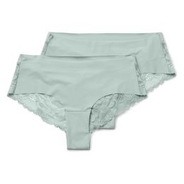 Tchibo - 2 Magic-Cut-Brazil-Slips - Damen - Gr. M - gr&uuml;n