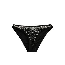 KOTON Bikinihose Damen Gr&ouml;&szlig;e XS schwarz / silber