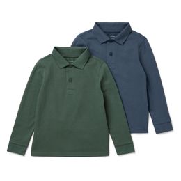 Tchibo - 2 Kinder-Poloshirts aus Baumwoll-Piqu&eacute; - Jungen - Gr. 110/116 - dunkelblau