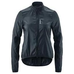 Fahrradjacke Gonso "Road Jacket Wind W", Damen, Gr. 40, blau (nachtblau), 100% Polyester, Rundhals, Jacken Fahrradjacke, Damen Radjacke, atmungsaktive Rennrad-Windjacke, Funktionsjacke