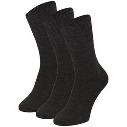 Apollo Diabetikersocken "3er Pack", Gr. 35antracites melange, Elasthan, Polyamid, Viskose, meliert, unifarben, Socken, mit temperaturregulierender