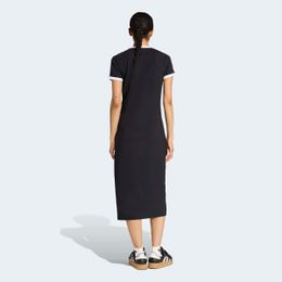 Damen Shirtkleid "3-STREIFEN, SCHMAL", schwarz, Gr. XL, adidas originals, Obermaterial: 93% Baumwolle, 7% Elasthan, Kleider
