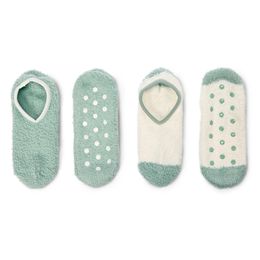 Tchibo - 2 Paar Hausschuhsocken - Damen - Gr. 35-38 - wei&szlig;