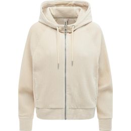 Ragwear Damen Sweatjacke "Corduly Cordy"ecru26, Gr. XXL, Material: 76% Baumwolle, 20% Polyester, 4% Elasthan, Sweatjacken, Freizeitjacke Zip-Hoodie