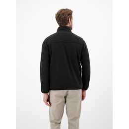 Lerros Herren Sweatjacke, schwarz, Gr. M, unifarben, Fleece, Obermaterial: 100% Polyester, Sweatjacken, Polarfleece-Jacke mit Rei&szlig;verschluss