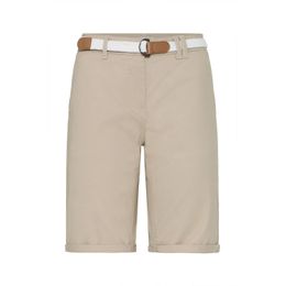 Bermudas oxmo "Bermudas OXChakira", Damen, Gr. 38, N-Gr, grau (simple tau), Obermaterial: 98% Baumwolle CO. 2% Elasthan EL., Hosen Bermudas