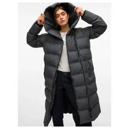 V&eacute;ro Moda Steppmantel VERO MODA "VMMIRIAM LONG COATED COAT BOO", Damen, Gr. L, asphalt, Steppware, Obermaterial: 100% Polyester, unifarben, regular fit, Rippb&uuml;ndchen, M&auml;ntel Steppmantel