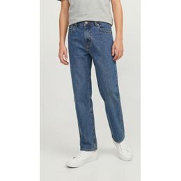 Jack & Jones Kinder Relax-fit-Jeans "JJIALEX JJORIGINAL AT 058 JNR", blau, Gr. 128, JACK & JONES JUNIOR, clean, Denim/Jeans, Obermaterial: 100% Baumwolle, Jeans