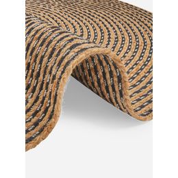 bonprix Runder Kelim-Teppich, beige, Gr.2 (&Oslash; 120 cm), Charmanter Naturlook: vielseitig und strapazierf&auml;hig, 47% Baumwolle