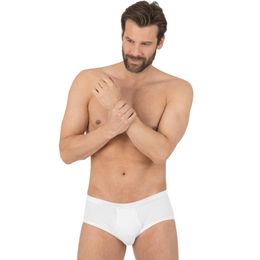 TRIGEMA Herren Slip "TRIGEMA Kurz-Slip Doppelpack", Gr. 5, wei&szlig;, 100% Baumwolle (Bio-Baumwolle kbA), Unterhosen