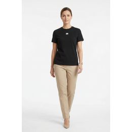 T-Shirt Calvin Klein Jeans, Damen, Gr. M (40), schwarz, Web, Obermaterial: 100% Baumwolle, unifarben, klassisch, Rundhals, eingesetzt abgesteppte Kante, Shirts T-Shirt, Regular fit mit Rundhalsausschnitt