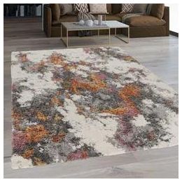 Hochflor-Teppich Paco Home "Vincenza 281", bunt (mehrfarbig), B:120cm H:34mm L:160cm, Polyester, Teppiche, samtweich und kuschelig, modernes Design, Used Look