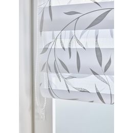 bonprix Doppelrollo mit Glanz Druck, silber, Gr.200x80 cm, Gl&auml;nzender Sichtschutz
