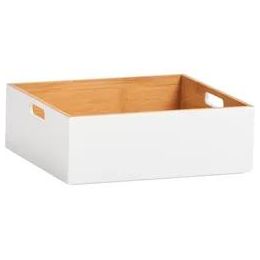 Aufbewahrungsbox zeller PRESENT, wei&szlig;, B:30cm H:10,5cm T:27cm, Bambus, Aufbewahrungsboxen, Aufbewahrungsbox