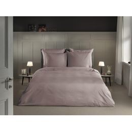 Bettw&auml;sche HECKETT & LANE "Banda", rosa (rose tan), B/L: 135cm x 200cm, 1 Stk., 1 Stk., Mako-Satin, B/L: 80cm x 80cm, 2, Mako-Satin, Obermaterial: 100% Baumwolle, Bettw&auml;sche, Bettw&auml;sche, hochwertiges Mako-Satin, Streifen Satin, Bettw&auml;sche ab 135x200 cm.