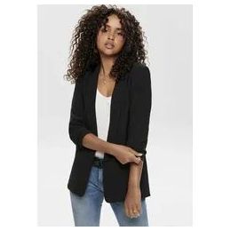 Kurzblazer Only "ONLELLY 3/4 LIFE BLAZER TLR NOOS", Damen, Gr. 40L, schwarz, Web, Obermaterial: 95% Polyester, 5% Elasthan, unifarben, sehr figurbetont normal, Blazer Kurzblazer, Materialmix, regular fit