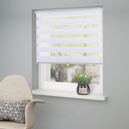 Doppelrollo OTTO HOME, B:95cm H:130cm, wei&szlig;, Polyester, Rollos, "Jan", Rollo, Fixma&szlig;, Klemmfix, uni, monochrom, basic, schnurlos