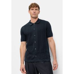OLYMP Herren Poloshirt "OLYMP Casual Strick, Polo"marine, Gr. S, 55% Baumwolle, 45% Polyester, Shirts