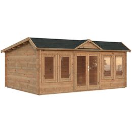 Gartenhaus Palmako "Claudia Pent", braun, Fu&szlig;boden im Gartenhaus, ohne Dacheindeckung, Massivholz, Gartenh&auml;user, Gartenhaus, verschiedene Farben