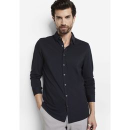 Businesshemd Cinque "CIRONI", Herren, Gr. XL, N-Gr, blau (dunkelblau), Web, Obermaterial: 55% Baumwolle, 45% Polyester, unifarben, Basic, bequem normal, Rundhals, 1-Knopf-Manschette, Hemden, b&uuml;gelfreie Piquet Qualit&auml;t, Leisure-Fit