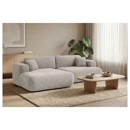 Ecksofa OTTO HOME "VEEVIA L-Form, Schlafsofa, Verl&auml;ssliche Qualit&auml;t, Breite 256cm", creme, B:256cm H:76cm T:161cm, 100% Polyester, Sofas, Ecksofa, mit Bettkasten, belastbar bis 480kg, inklusive R&uuml;cken- und Zierkissen