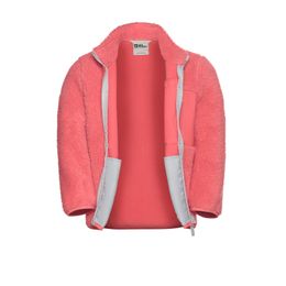 Jack Wolfskin Jungen Fleecejacke "ICE CURL JACKET K", rosa, Gr. 164, Fleece, Obermaterial: 100% Polyester, Jacken, mit Eingrifftaschen und