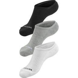 active by Lascana LASCANA ACTIVE Damen Sneakersocken, 3x wei&szlig;, 2x schwarz, 2x grau-meliert, Gr&ouml;&szlig;e 35/38