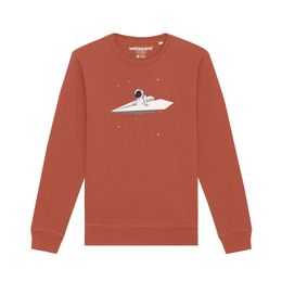 Watapparel Sweatshirt ' Fly me to the moon ' male Brown size XXXL