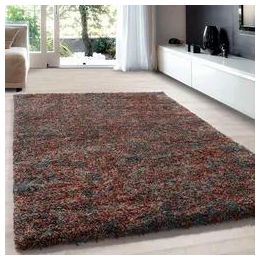 Hochflor-Teppich Ayyildiz TEPPICHE "Enjoy Shaggy" Gr. 5, orange (terra), B:80cm H:50mm L:250cm, Kunstfaser, Teppiche, auch als L&auml;ufer, Shaggy, Langflor, meliert, Wohnzimmer