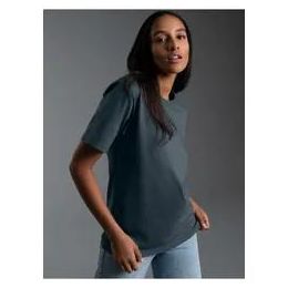 T-Shirt TRIGEMA "TRIGEMA T-Shirt aus 100% Baumwolle", Damen, Gr. S, grau (anthrazit), Single Jersey, 100% Baumwolle, Basic, lang, Rundhals, Shirts T-Shirt