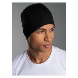 Strickm&uuml;tze TRIGEMA "TRIGEMA Soft-Cap", Herren, Gr. 900, schwarz, Baumwollmischung, M&uuml;tzen Strickm&uuml;tze