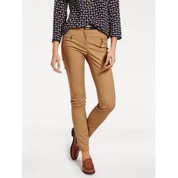 Heine Damen Stretch-Hose, braun, Gr. 50, unifarben, 48% Baumwolle, 45% Polyester, 7% Elasthan, Miedereinsatz:15% Elasthan, 85% Polyamid, Hosen