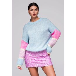 Ombre Pullover Damen Gr&ouml;&szlig;e XS/XL hellblau / pink