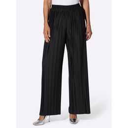 Classic Basics Damen Schlupfhose, schwarz, Gr. 25, unifarben, 88% Polyester, 12% Elasthan, Hosen