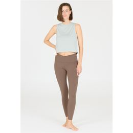ENDURANCE ATHLECIA ATHLECIA Damen Trainingstights "Snyder", braun, Gr. 36, unifarben, 41% Polyester, 18% Elasthan, 41% Polyester, Hosen, Mit Quick Dry-Funktion
