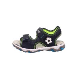 Superfit Jungen Sandale "MIKE 3.0 WMS: mittel", Gr. 34, blau, Textil, Veloursleder, Schuhe, Trekkingschuh mit Klettverschluss, Gr&ouml;&szlig;enschablone zum