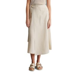 Marc O'Polo MARC O'POLO Damen Webrock "aus TENCEL Lyocell-Leinen-Mix", beige, Gr. 34, unifarben, Obermaterial: 90% Lyocell, 10% Leinen, R&ouml;cke
