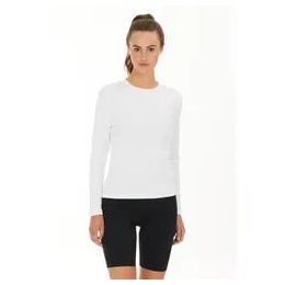 ENDURANCE ATHLECIA Langarmshirt ATHLECIA "Lankae", Damen, Gr. 46, wei&szlig;, 57% Baumwolle, 38% Modal, 5% Elasthan, unifarben, normal, Rundhals, Shirts Langarmshirt, mit 4-Wege-Stretch