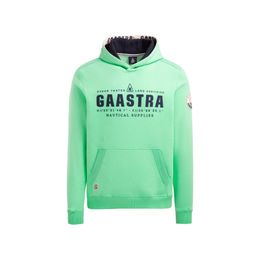 Gaastra Hoodie mit Logo-Applikation und Tapes Herren Gr&ouml;&szlig;e L gr&uuml;n