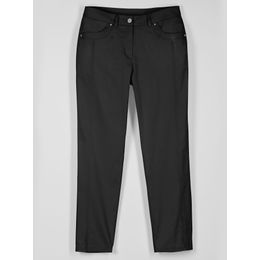 Inspirationen Damen 7/8-Jeans, schwarz, Gr. 48, unifarben, 97% Baumwolle, 3% Elasthan, Jeans