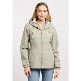 Ragwear Damen Parka "DANKKA", beige, Gr. M, unifarben mit Farbeinsatz, Web, Obermaterial: 100% Polyester, Jacken, Mit Kordelzug, gebl&uuml;mtem Futter und