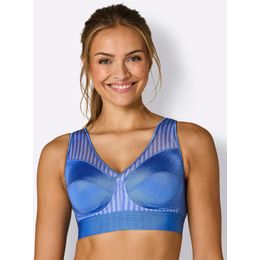 w&auml;schepur W&Auml;SCHEPUR Damen Sport-BH, Gr. 90, blau, 70% Polyamid, 30% Elasthan, BHs