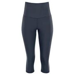Leggings WINSHAPE "3/4 Functional Comfort HWL217C", Damen, Gr. XXL, Normalgr&ouml;&szlig;en, grau (anthrazit), 85% Polyester, 15% Elasthan, Hosen Leggings, mit V-Shape Applikation und Core-Bund