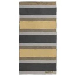 Saunatuch Dyckhoff "Saunatuch SaunaStripe", gold, B:100cm L:200cm, Walkfrottee, Obermaterial: 100% Baumwolle, Handt&uuml;cher