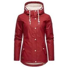 Regenjacke Ragwear "Marge", Herren, Gr. S (36), rot (cherryrot), Obermaterial: 100% Polyester. Futter: 100% Polyester. Wattierung: 100% Polyester, tailliert Po-bedeckend, hoch geschlossener Ausschnitt, &Auml;rmel ohne &Auml;rmelschlitz normaler Saum, Jacken Regenjacke, warm gef&uuml;tterter Damen Winter Regenmantel