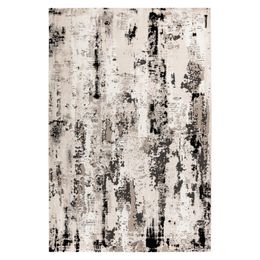 Teppich Kayoom "Peones 134", grau, B:120cm H:13mm L:170cm, Polyester, Teppiche, Teppich, Kurzflor, Vintage, Modernes Muster, Fu&szlig;bodenheizungsgeeignet