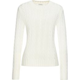 Lascana Damen Rundhalspullover, creme, Gr&ouml;&szlig;e 40/42
