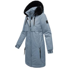 Navahoo Damen Kurzmantel "Kaltwetterretter 14", blau, Basic, Gr. XL, Obermaterial: 55% Nylon, 45% Baumwolle. Innenfutter: 100% Polyester. Wattierung: